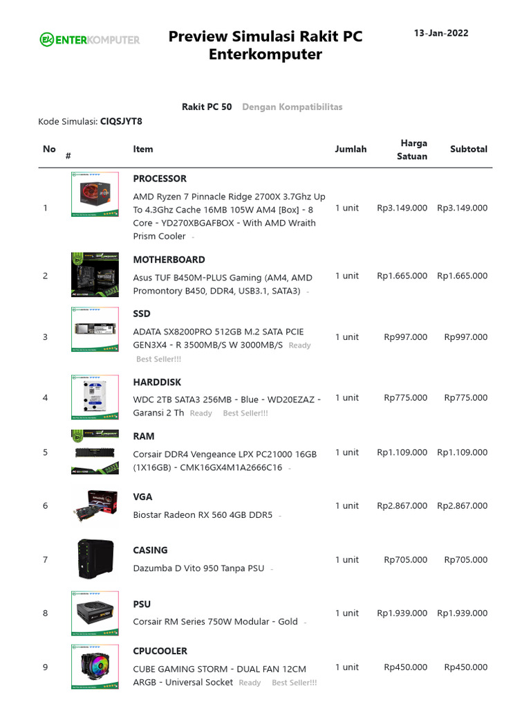 Simulasi - Rakit PC | PDF | Computers