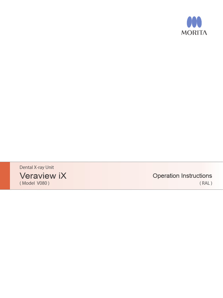 Veraview iX Operation Manual | PDF | Medical Device | Wireless