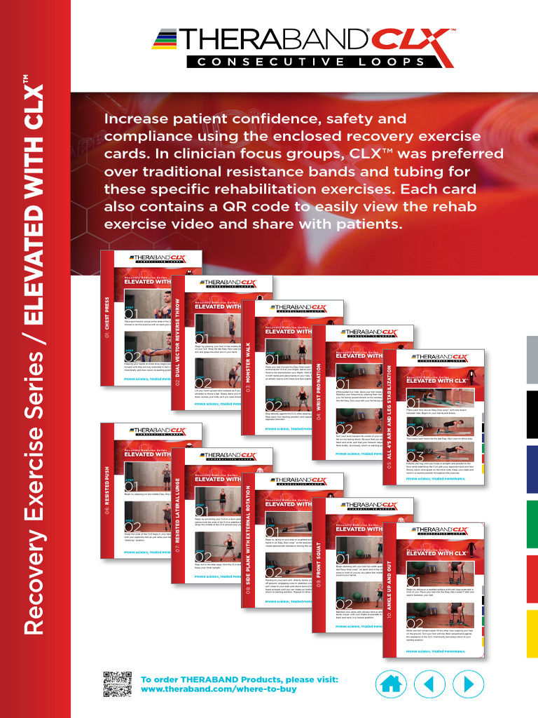 Theraband Interactive Exercise Cards 2 | PDF | Anatomical Terms Of ...