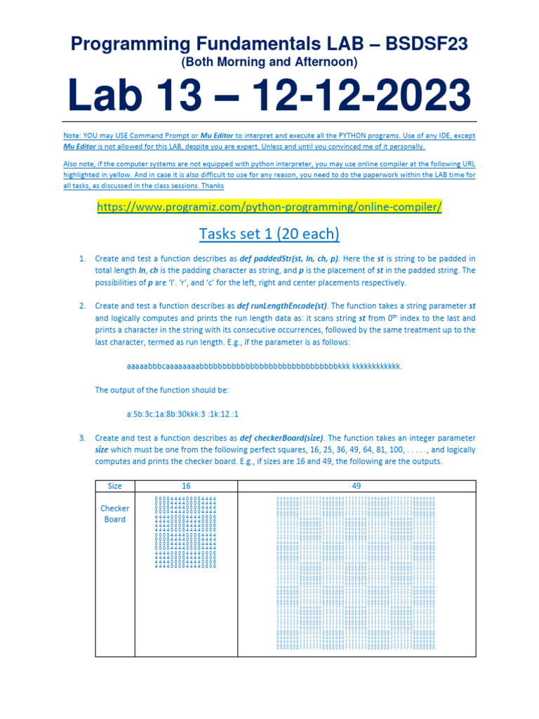 Lab 13 BSDSF23 PF - Afternoon | PDF | String (Computer Science) | Computer File