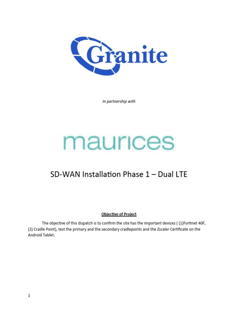 Maurice SDWAN Install Runbook Phase 1 as of 10-9 | PDF | Tablet ...