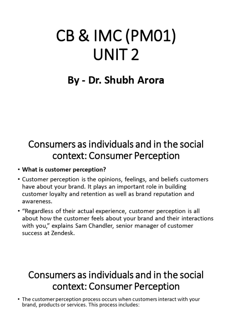 Unit 2 CB & IMC | PDF