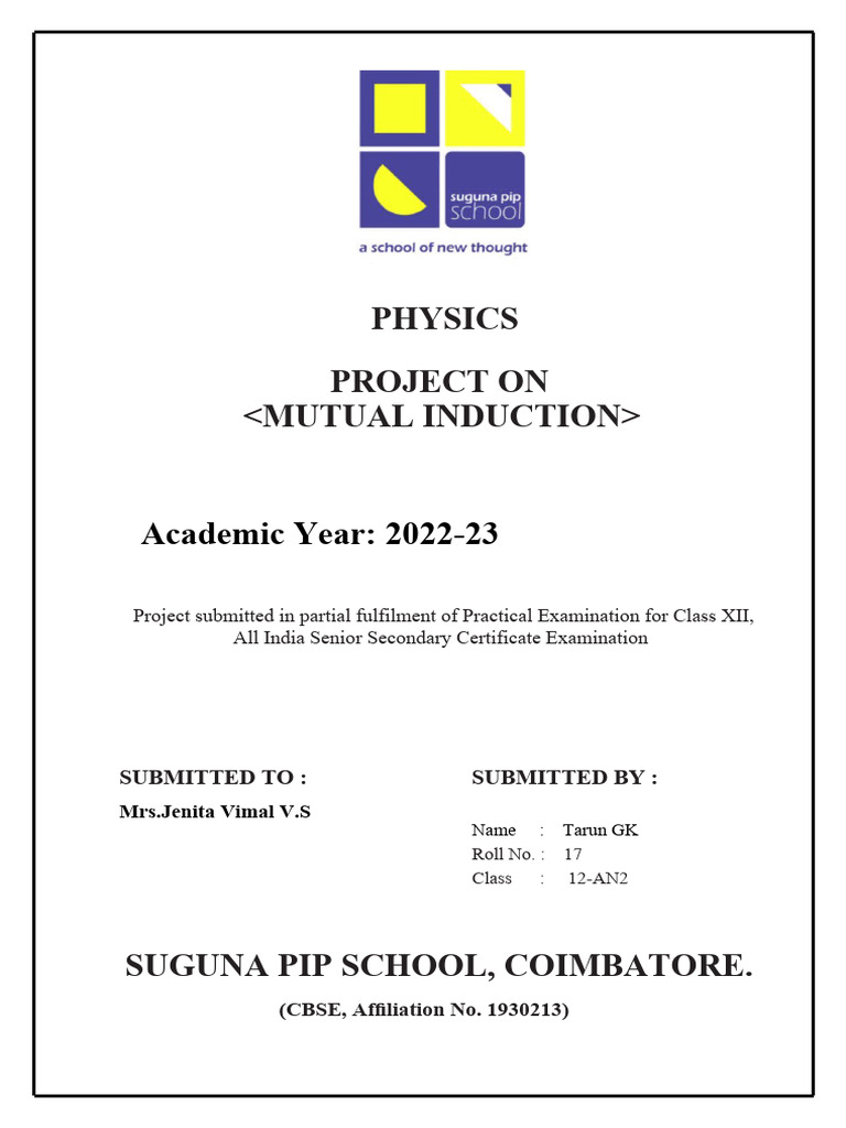 Phy Project | PDF | Teachers | Learning