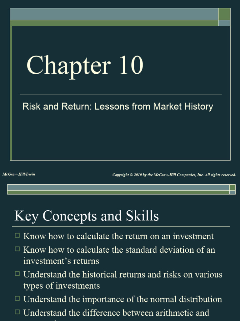 Risk And Return Pdf Dividend Standard Deviation