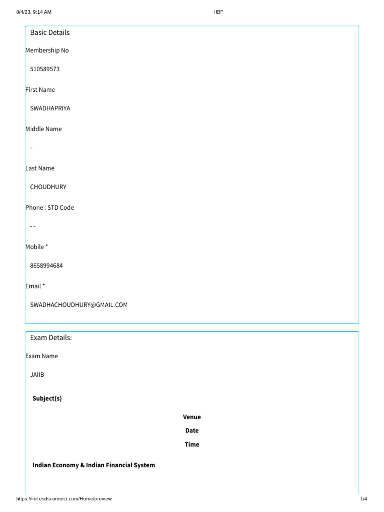Iibf Jaiib Application | PDF | Economies | Service Industries