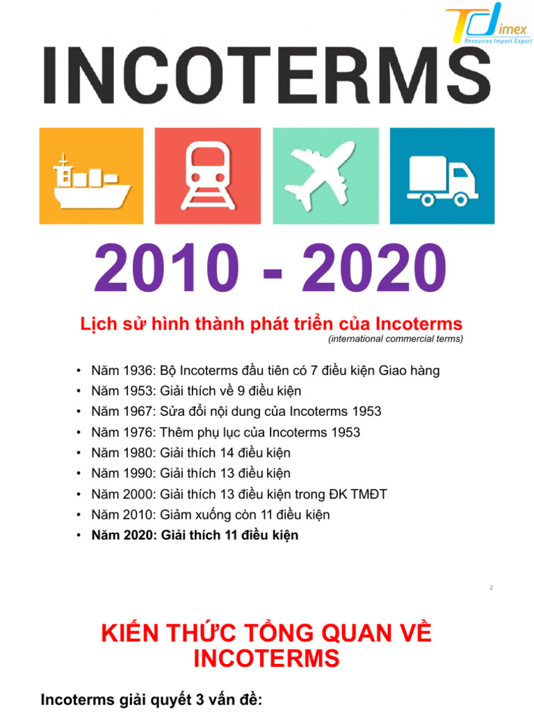 Chia Se Kien Thuc Tong Quat Ve Incoterm 2020-2010 | PDF