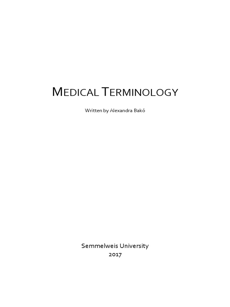 Semmelweis Uni Medical Terminology | PDF | Adjective | Musculoskeletal ...