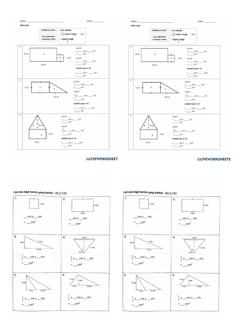 Lembaran Kerja Math THN5 Ruang | PDF