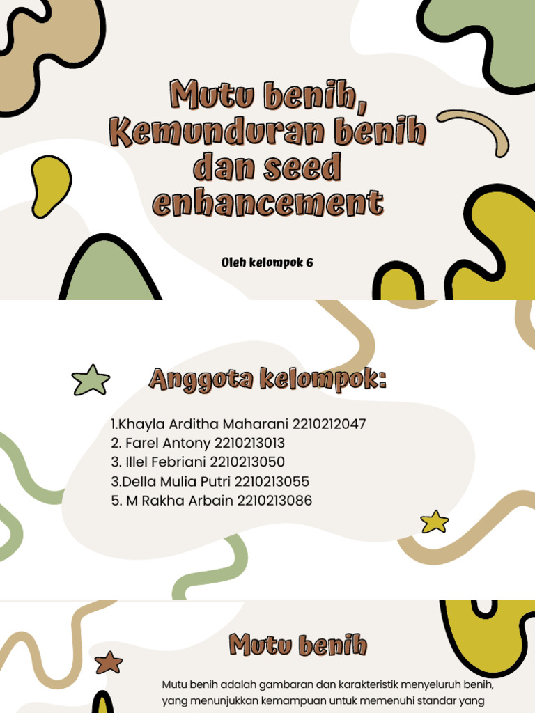 Panduan Mutu dan Kemunduran Benih | PDF