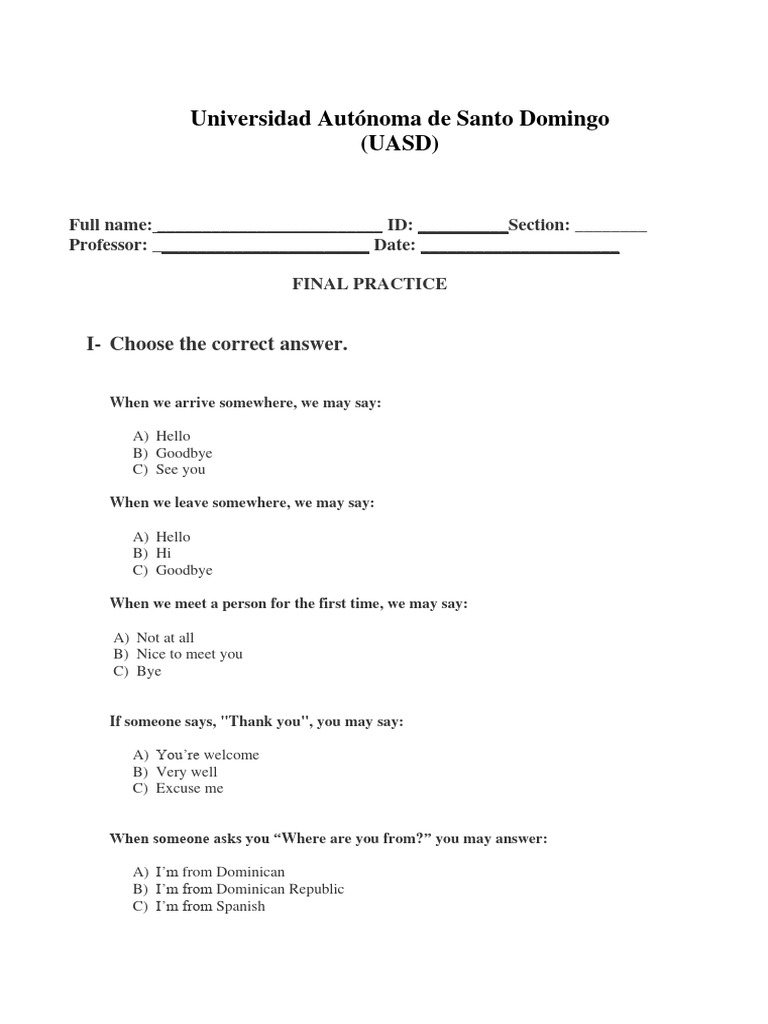 Final Practice Download Free Pdf Classroom Morphology