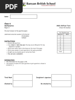 Grade 8 Admission Test Questions | PDF | Atmosphere
