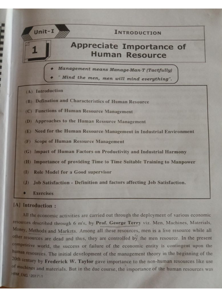 HRM Chapter-(1) | PDF