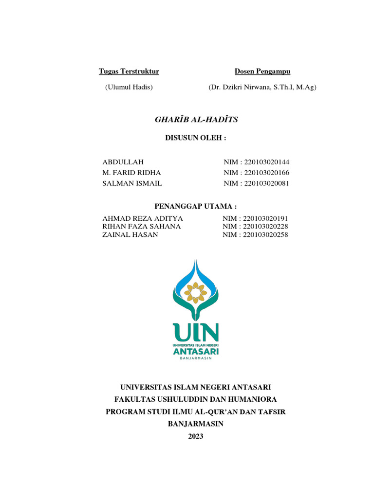 Memahami Gharîb al-Hadîts dalam Islam | PDF