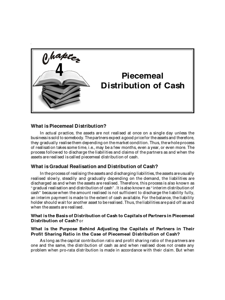 Piecemeal Distribution of Cash FA - III1644397984 | PDF | Debits And ...