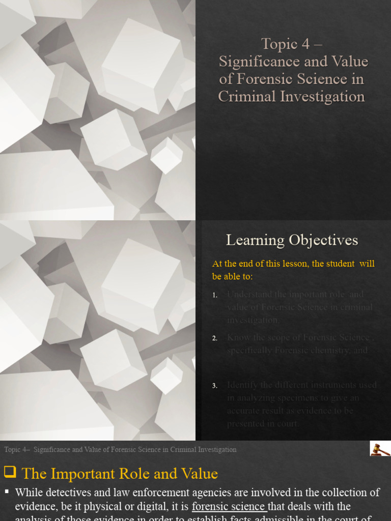 Forensic Science's Role in Criminal Cases | PDF | Mass Spectrometry ...