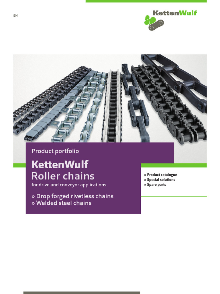 Roller Chains Catalogue en Kettenwulf | PDF | Fatigue (Material ...