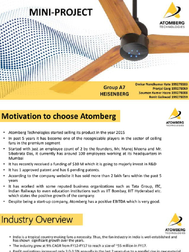 A Case On Atomberg Technologies | PDF