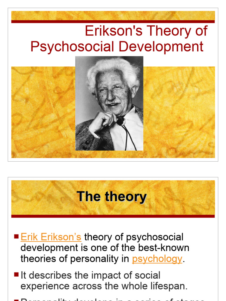 8 Eriksons Theory of Psychosocial Development | Download Free PDF | Identity (Social Science ...