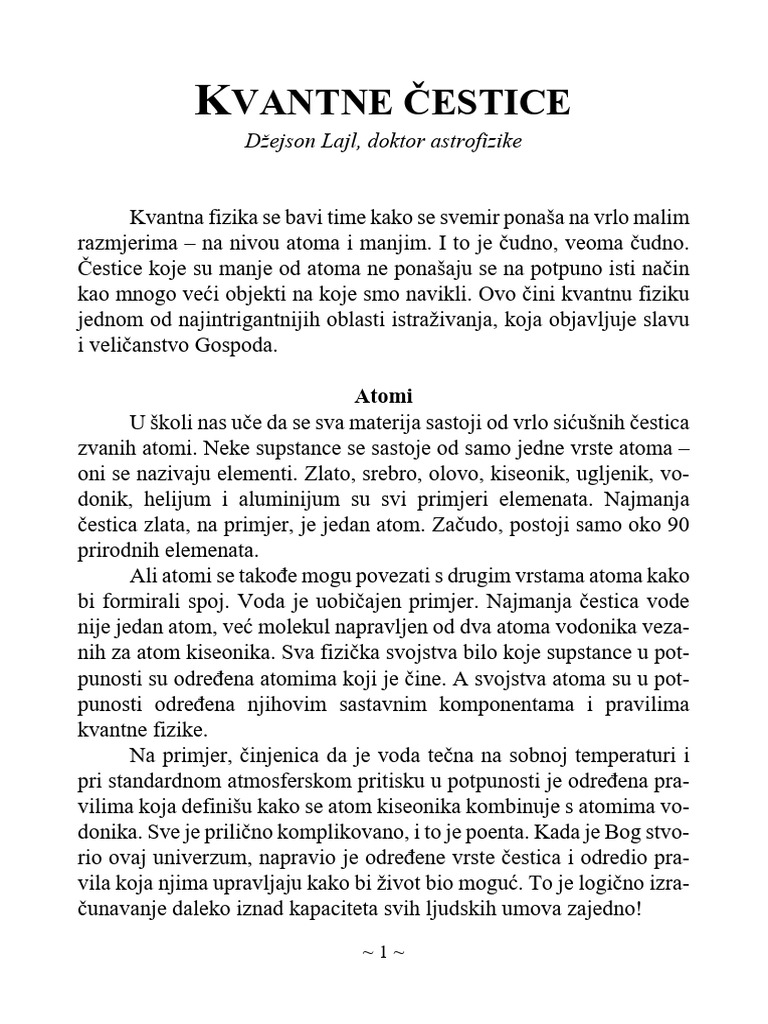 Kvantne Cestice | PDF