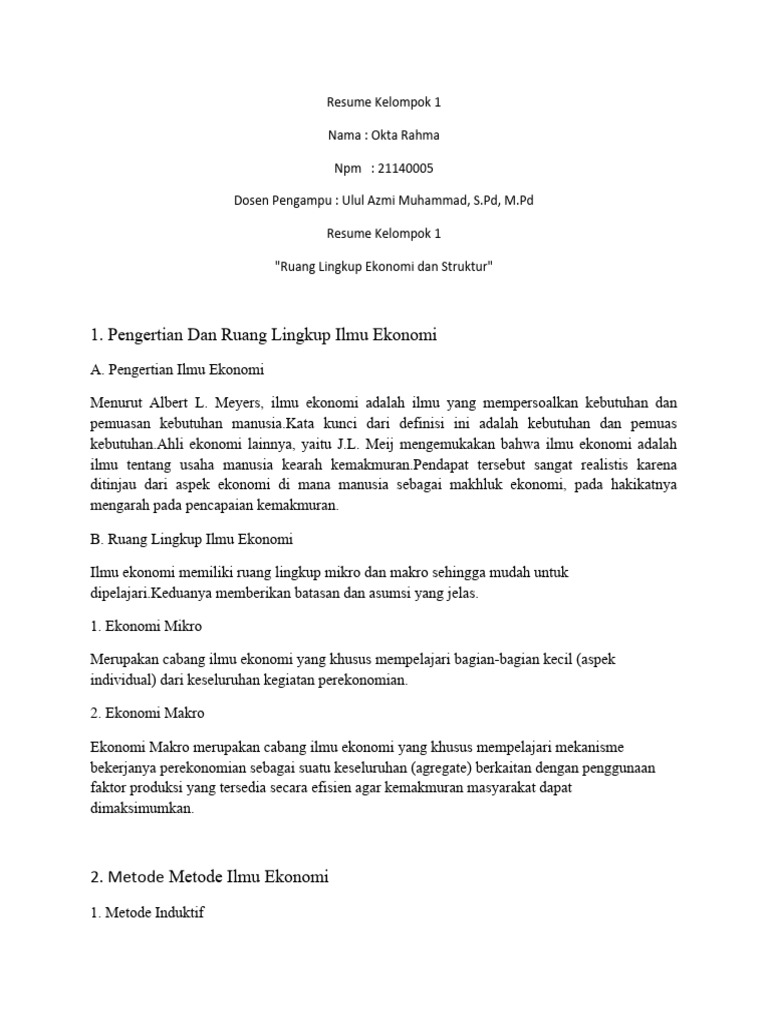 Resume Kelompok 1, Yepi Cintia | PDF