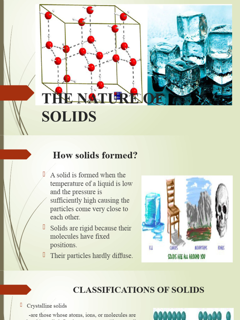 The Nature of Solids | PDF | Solid | Crystal Structure