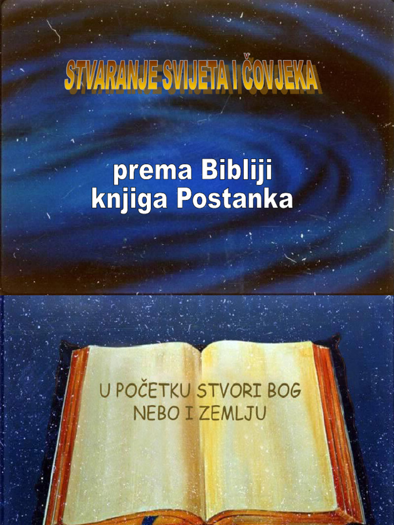 Stvaranje Svijeta Covjeka Vjeronauk | PDF