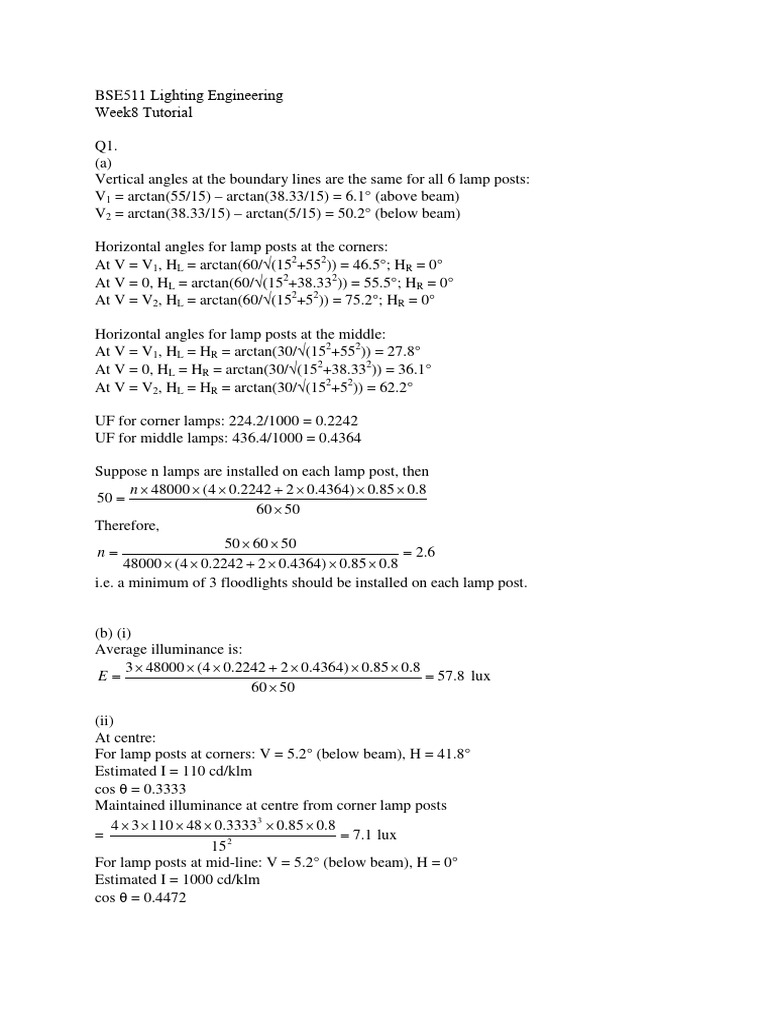 BSE511 Lecture8 (TutorialSolution) | PDF | Optics | Electromagnetic Radiation