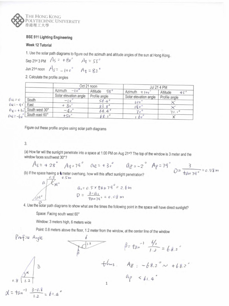 BSE511 Lecture9 (TutorialSolution) | PDF
