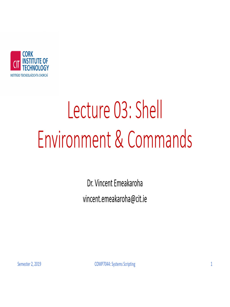 Shell Environment and Commands Overview | PDF | Variable (Computer ...