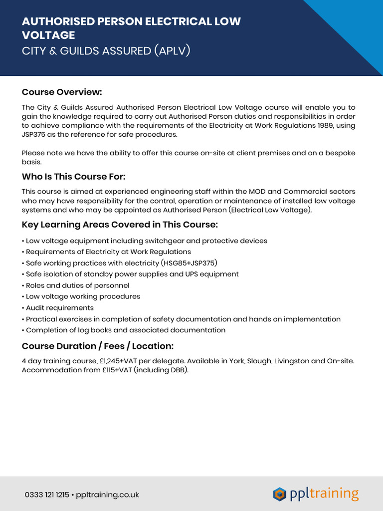 Authorised Person Electrical Low Voltage | PDF | Business | Computers