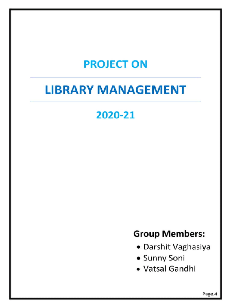 Library Management System | PDF