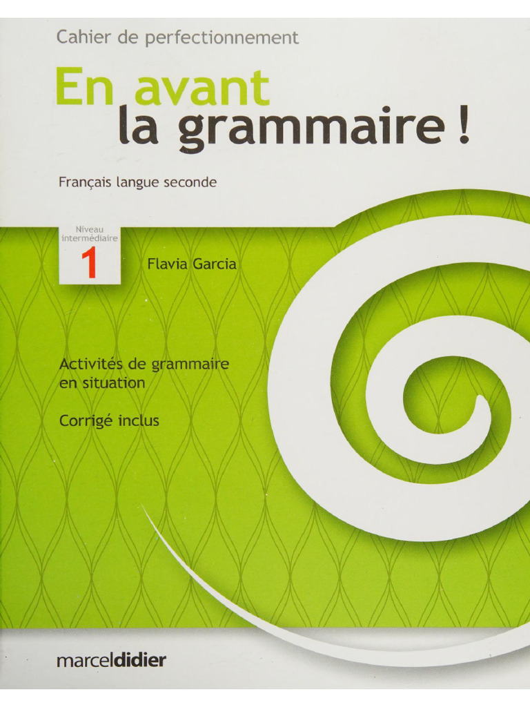 En Avant La Grammaire - Niveau Intermédiaire - 1 | PDF