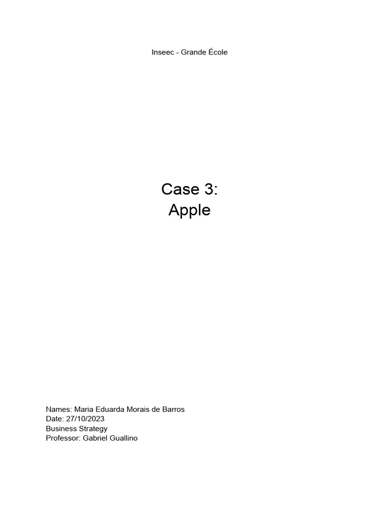 Case 3 - Apple | PDF | Apple Inc. | Ios