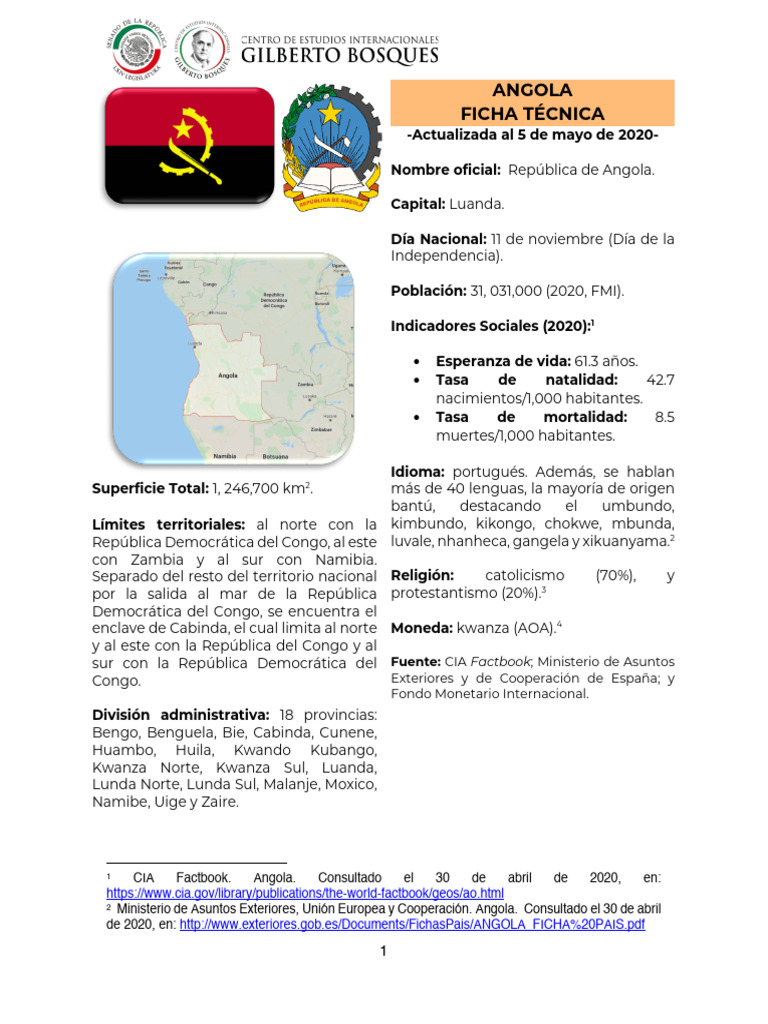 F Angola | PDF | Angola | África