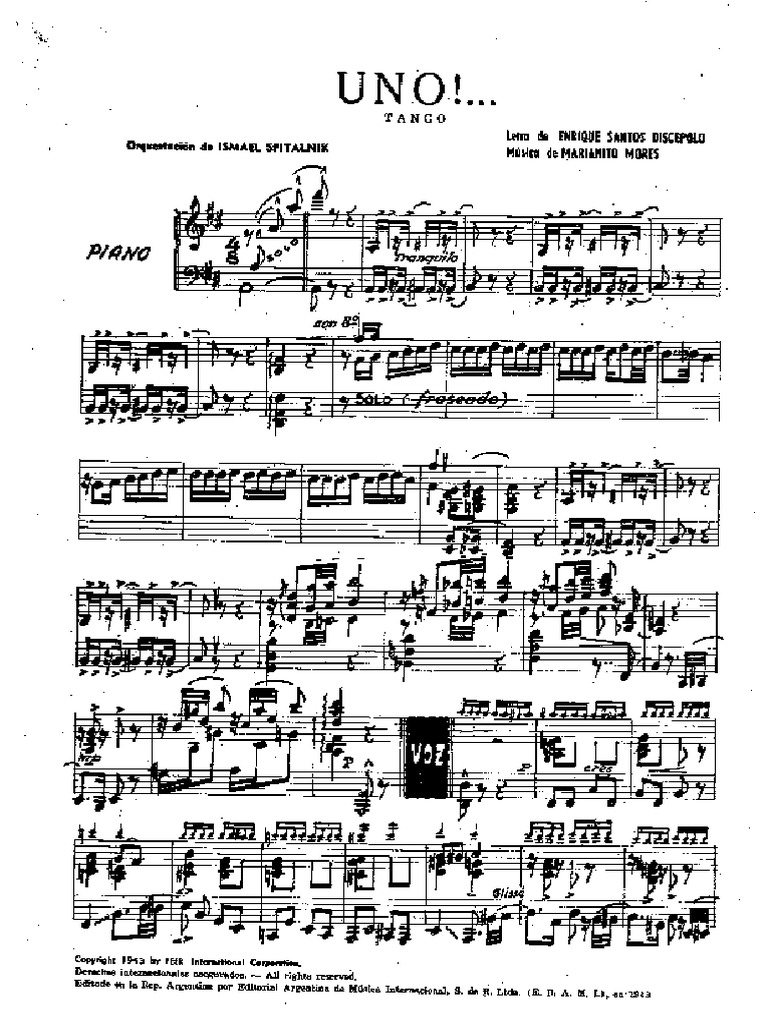 Uno (Piano I) | PDF
