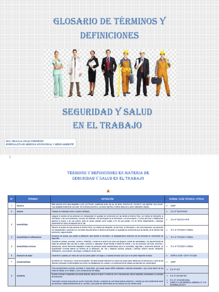 Guia - Glosario de Términos y Definiciones en SST | PDF