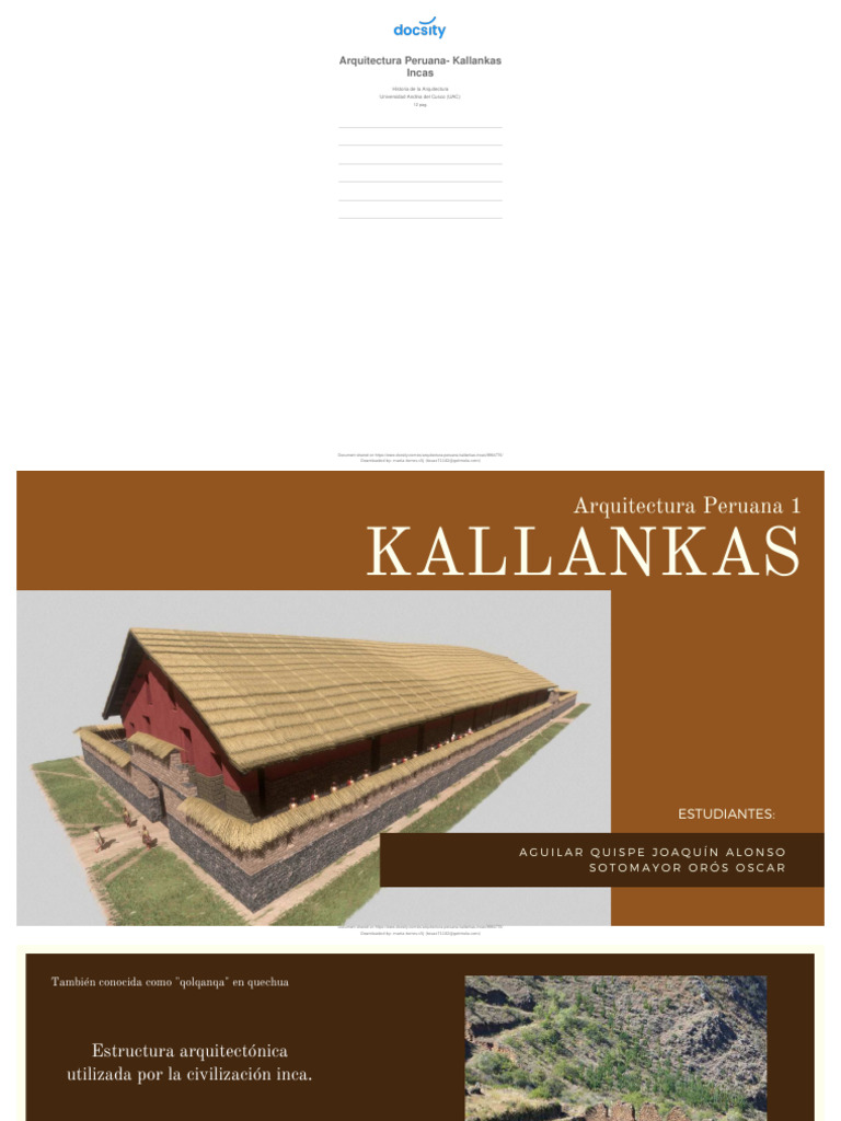 Kallankas: Estructuras Incas Multifuncionales | PDF | Imperio Inca | Perú