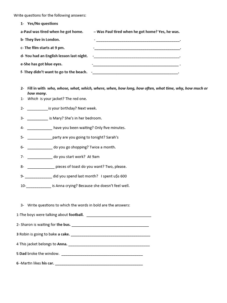 English Question Formation Guide | PDF