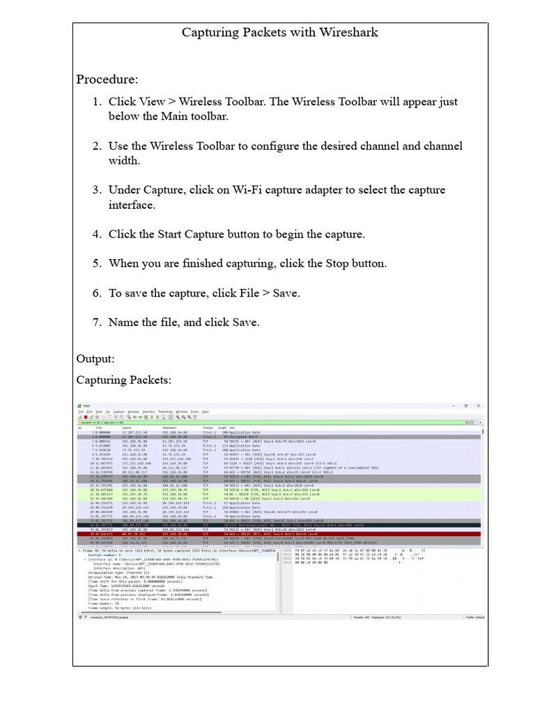 Capturing Packets with Wireshark | PDF