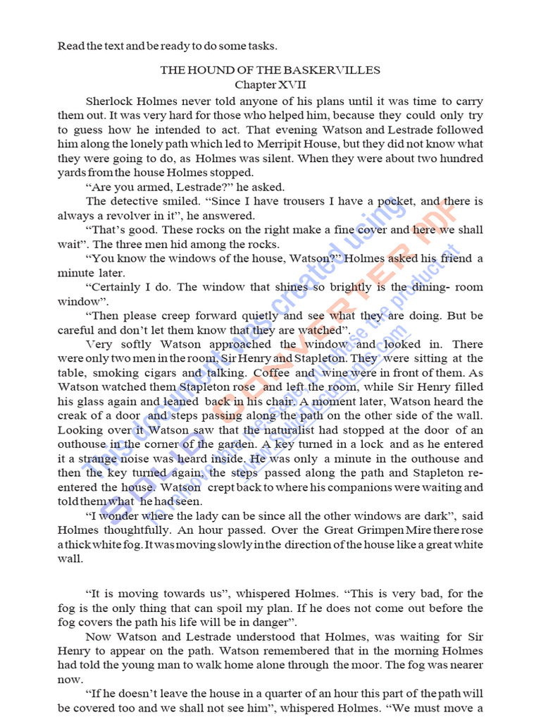 The Hound of The Baskervilles | PDF | Sherlock Holmes | Dr. Watson