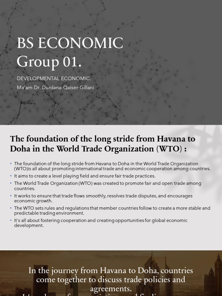 Presentation 3 | PDF | World Trade Organization | Doha Development Round