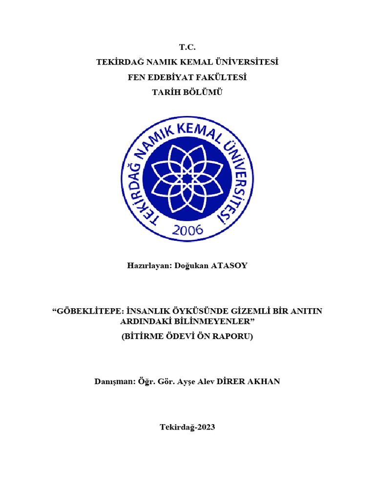 Dodo Bitirme Ödevi Rapor | PDF