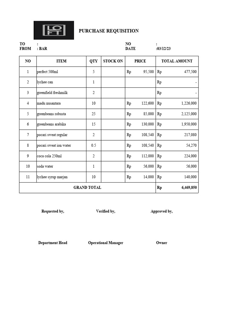 Form Order 3 Desember Pdf