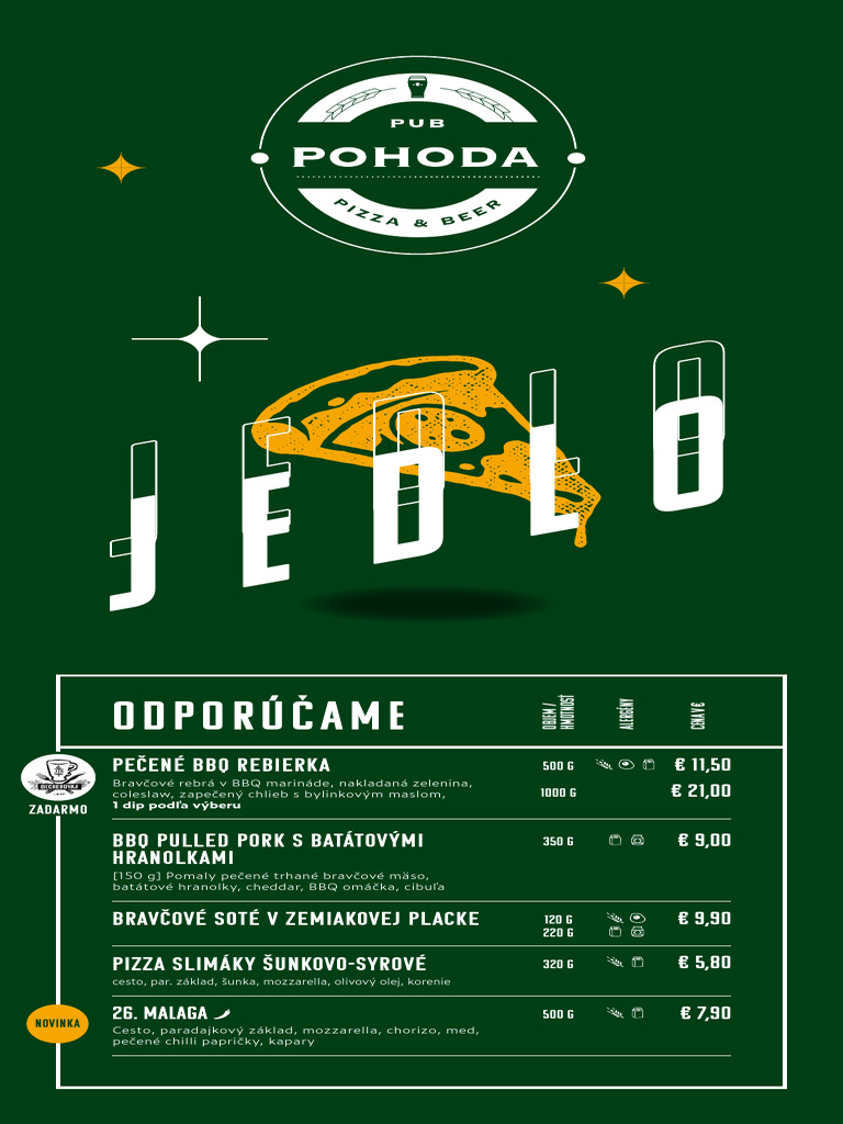 Pohoda Jedalny Listok Web | PDF