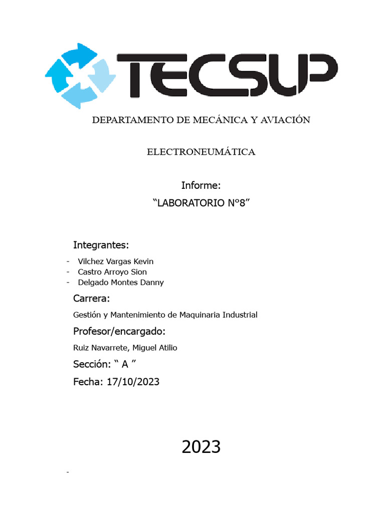 Informe 8 Electroneumatica | PDF | Relé | Electricidad