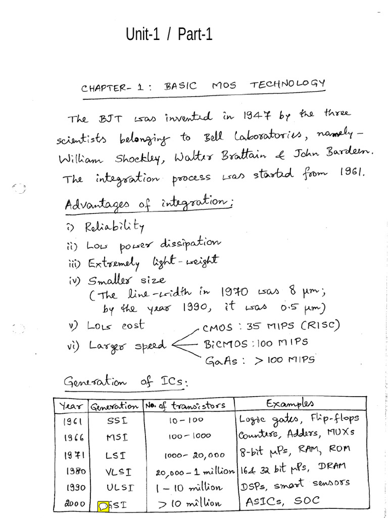 Vlsi Unit I Download Free Pdf Field Effect Transistor Cmos