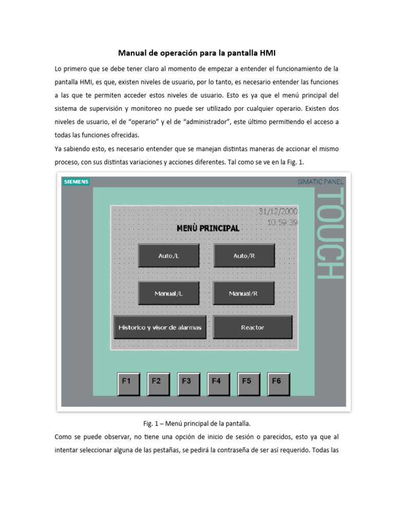 Manual de Operación para La Pantalla HMI | PDF | Contraseña | Usuario ...