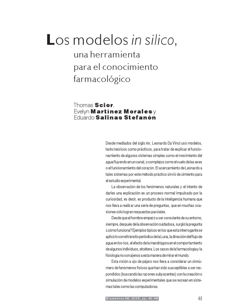 Los Modelos in Silico | PDF | Color | Atraque (Molecular)