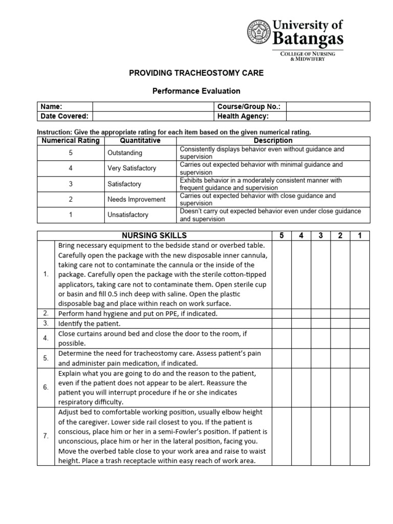 Providing Tracheostomy Care | PDF | Caregiver | Pain