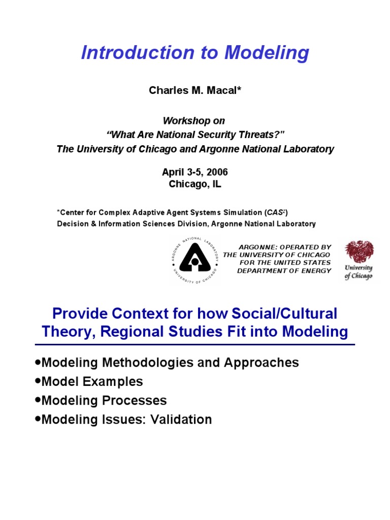 Intro To Modeling (CMM) | PDF | Agent Based Model | Conceptual Model